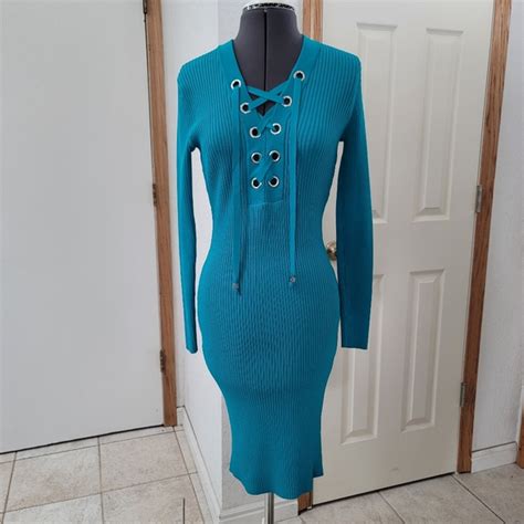 Michael Kors Dresses Michael Kors Teal Body Bodycon Dress Poshmark