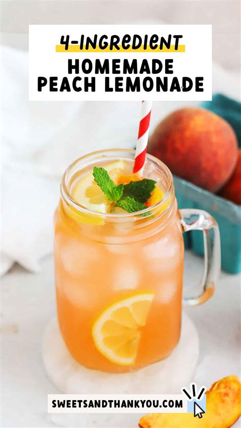 Easy Peach Lemonade Recipe With Fresh Peaches