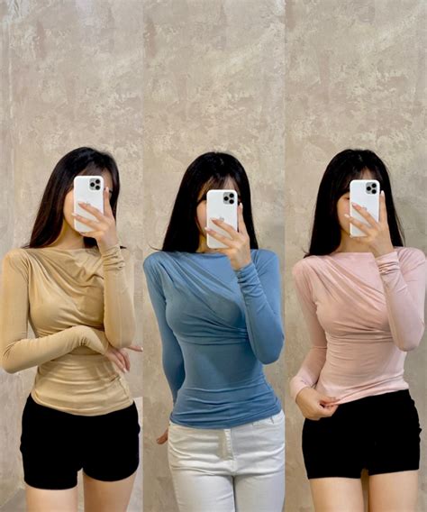 [쫀쫀핏 섹시글램] 여리 언발 셔링 긴팔 티셔츠 3color 극강쫀쫀 섹시 글램 셔링티 셔링긴팔티 간절기티셔츠 여리여리핏 라인강조 여친룩 쫀쫀핏 글램룩 에이블리