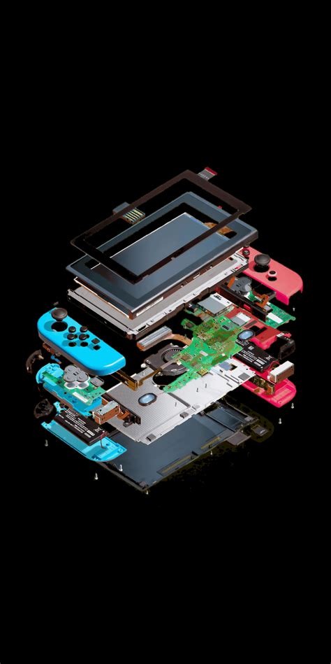 Nintendo Switch Exploded View Oled [1057x2117] Mobilewallpapers