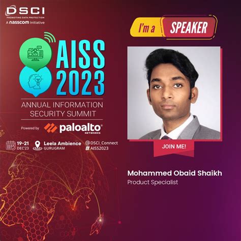 Mohammed Obaid Shaikh On Linkedin Aissdsci2023 Cybersecurity