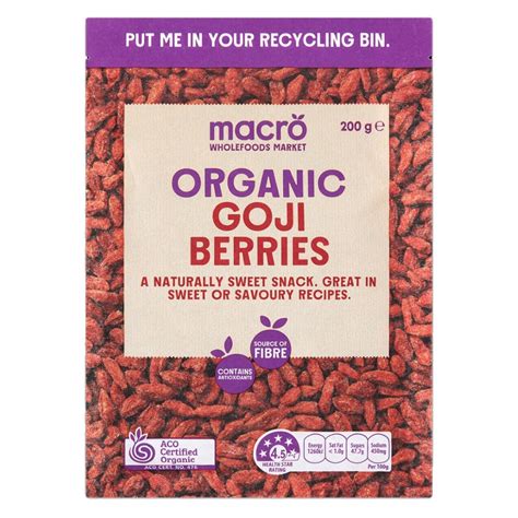 Macro Organic Goji Berries 200g Healthylife