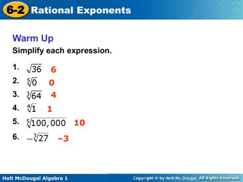 Rational Exponents Simplifying Expressions And Applications