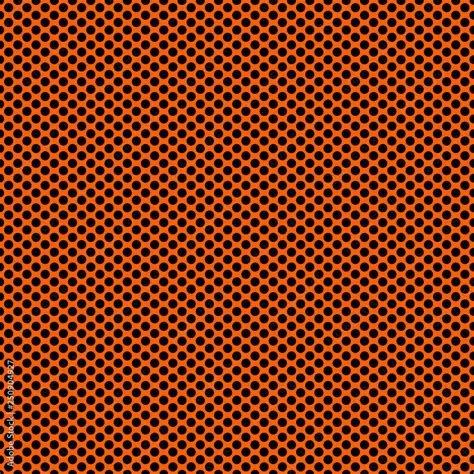 Polka Dot Pattern Black On Orange Digital Background Dot Design For Background Wrapping Paper