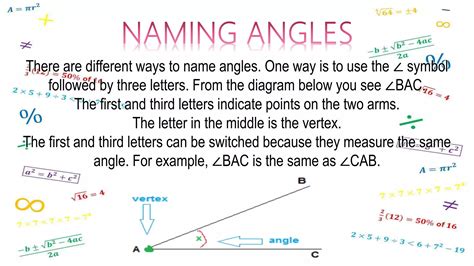 Mathematics 7 Angles Naming Types And How To Measure Them Pptx