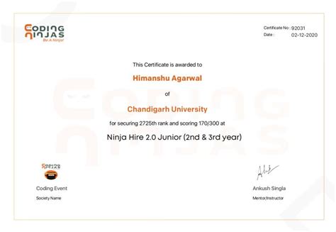 Himanshu Agarwal On Linkedin Codingninjas