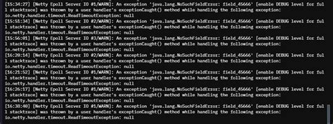 Console Periodically Errors With Java Lang Nosuchfielderror Field