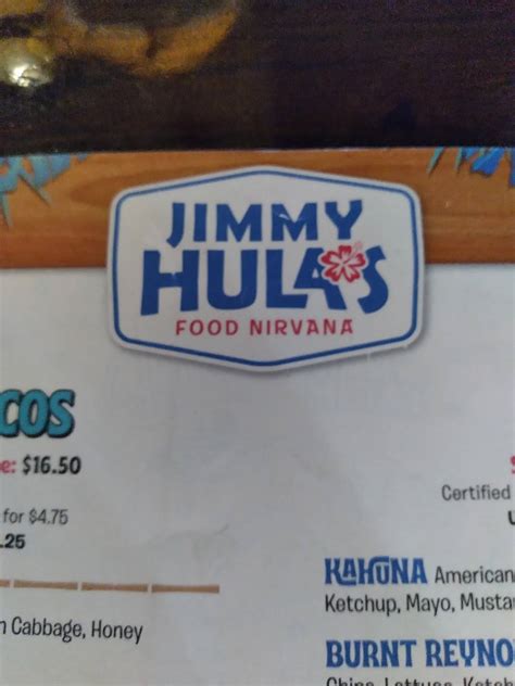 Menu At Jimmy Hulas Saint Augustine Bbq St Augustine
