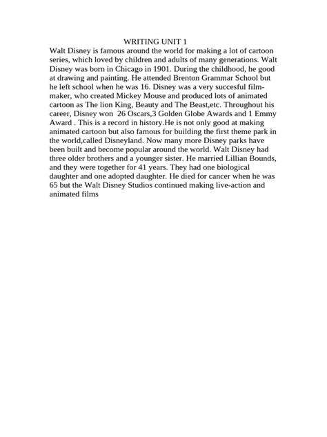 Writing Unit 1 Pdf