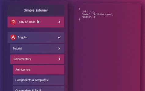 Simple Side Nav For Angular 7 Angular Script