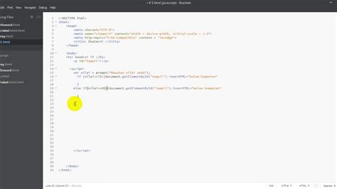 Tugas Sagusanov Codingbelajar Kondisi If Dengan Menggunakan Brackets