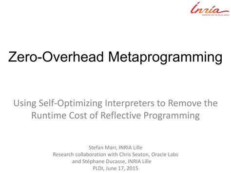 zero overhead metaprogramming reflection and metaobject protocols fast
