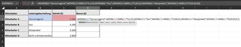 Excel Wenn Formeln verschachtelt einfach erklärt mit Beispielen