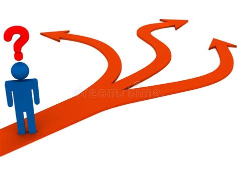 Confusion Of Path To Follow Stock Illustration Illustration Of