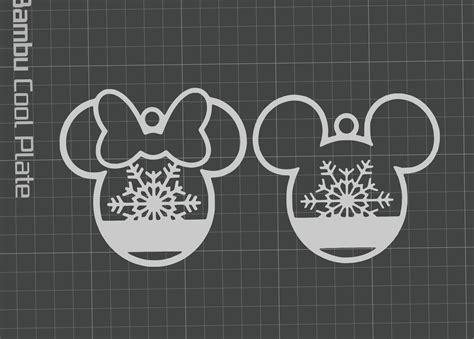 Stl File Mickey And Minnie Christmas Ball 🎄・3d Printing Model To Download・cults