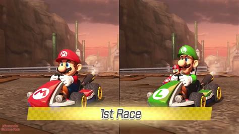 Mario Kart 8 Deluxe 2 Players Walkthrough 150 Cc Triforce Cup Youtube