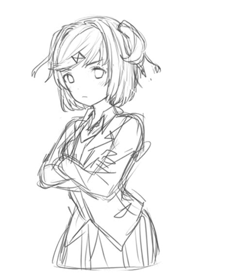 I Turned A Natsuki Draft Into A Sprite Even Tho It Doesnt Look