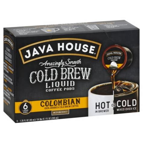 Java House® Cold Brew Columbian Medium Roast Liquid Coffee Pods 6 Ct