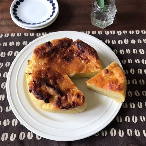 山本ゆり『【さつまいもレシピ】レンジ＆トースターで！バスク風スイートポテトケーキ』 レシピ レシピ 料理 レシピ さつまいも