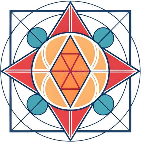 A Colorful Abstract Geometric Shape Offers Vibrant Symmetrical Design