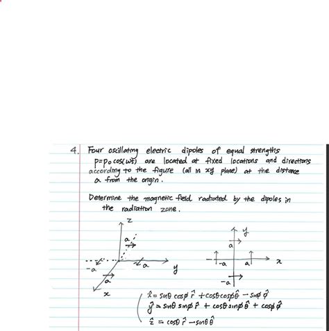 Solved 4 Four Oscillating Electric Dipoles Of Equal