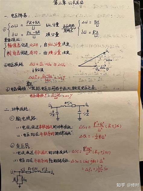 电力系统分析公式总结稳态 短路更新结束 知乎