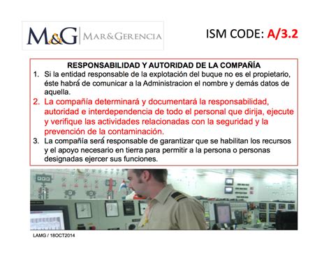 Código Internacional De Gestión De La Seguridad Código Igs Ism Code Mar Y Gerencia