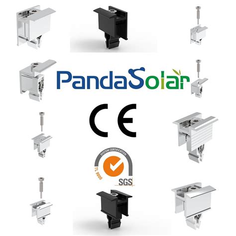 Solar Module Grounding Alu Solar Panel Earthing Rapid Mid Clamps