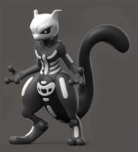 Halloween Mewtwo 3d Printed Models Etsy