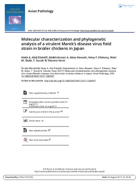 Pdf Molecular Characterization And Phylogenetic Analysis Of A