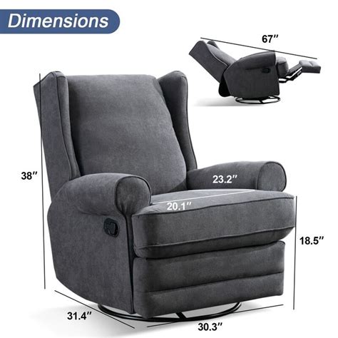 30 3 Wide Manual Swivel Ergonomic Recliner In 2022 Swivel Rocker