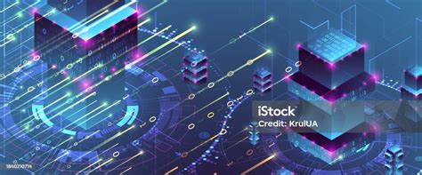 Data Visualization Concept 3d Isometric Vector Illustration Hand Drawn