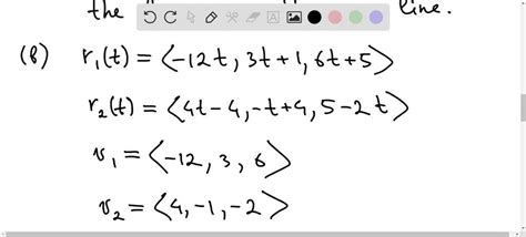 Solved A Determine If The Lines Are Distinct Parallel Lines Skew