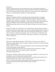 Comparing SVM And Random Forest Methods Applications Course Hero