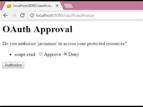 Spring Boot Security OAuth Getting The Authorization Code YouTube
