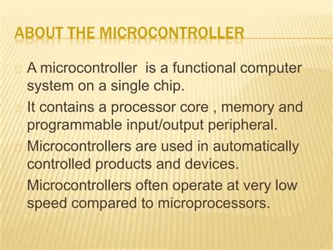 Presentation On Embedded System Using Micro Controller By Paras Jha Ppt