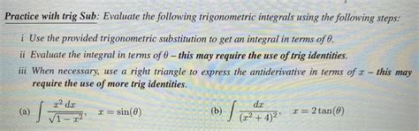 [solved] Practice With Trig Sub Evaluate The Following T