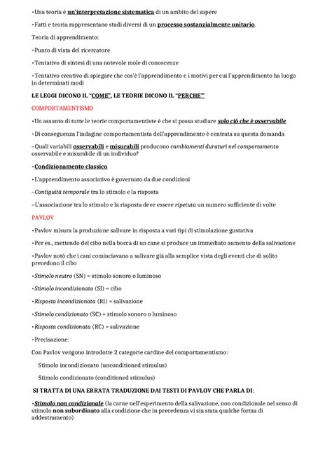 Teorie Apprendimento Docsity