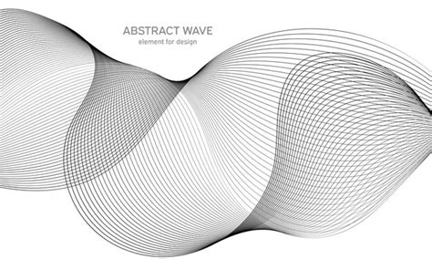 Premium Vector Stylized Abstract Wave Line Art Background