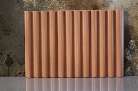 Fluted Ceramic Tile Salmon Matt Ceramic Tiles Tiles Ceramics