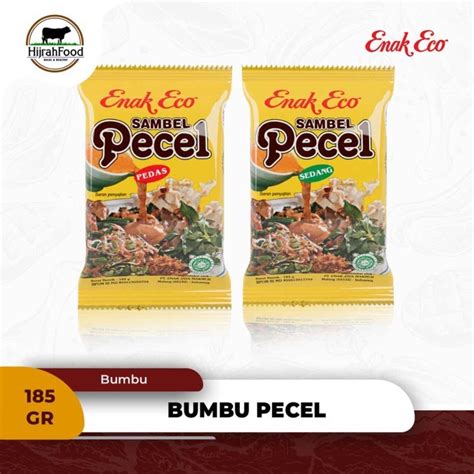 Jual Enak Eco Bumbu Pecel Kotak 185 Gr Sambel Pecel Praktis Higienis