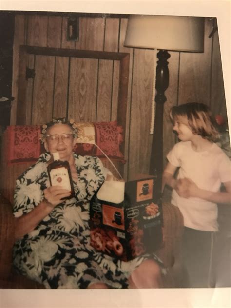 My Mother Giving My 90 Year Old Great Great Grandmother A Christmas