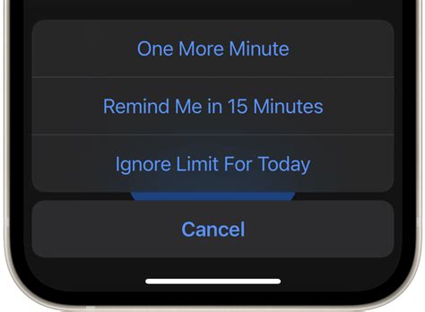Turn Off One More Minute On Ios Screen Time