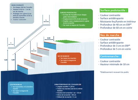 Normes des escaliers dans les ERP Réglementation Anco