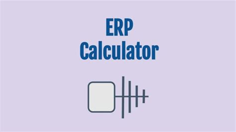 ERP Calculator