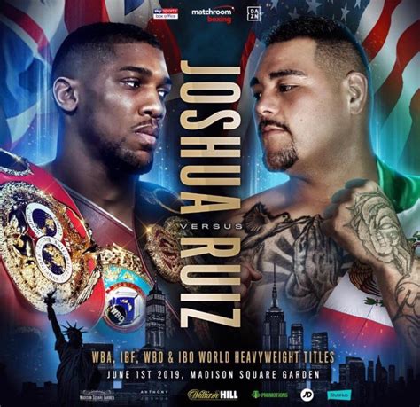 Anthony Joshua Vs Andy Ruiz Jr On June 1st MSG R Boxing