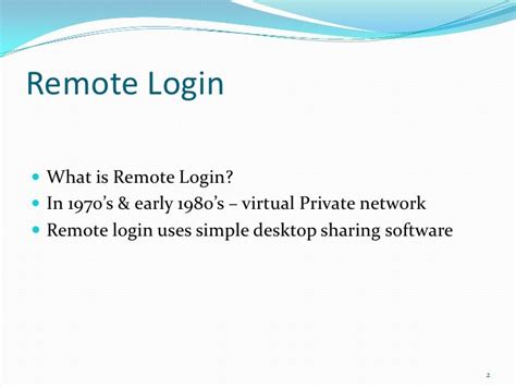 Remote Login