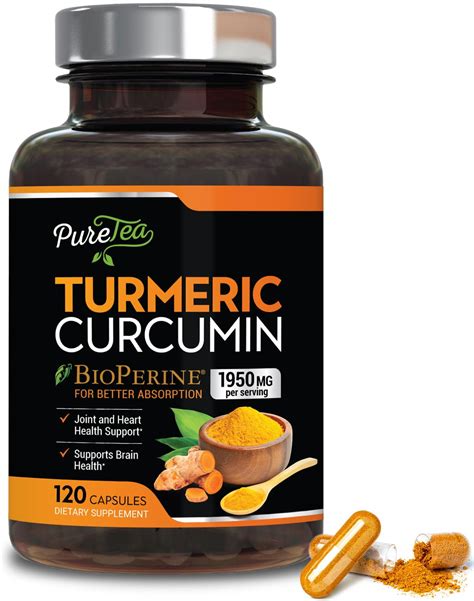 Turmeric Curcumin With Bioperine 1950mg 95 Standardized Curcuminoids Black Pepper For