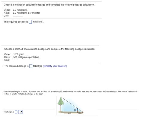 Solved Choose A Method Of Calculation Dosage And Complete Chegg