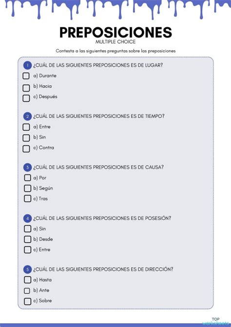 Castellano El Verbo Ficha Interactiva Topworksheets
